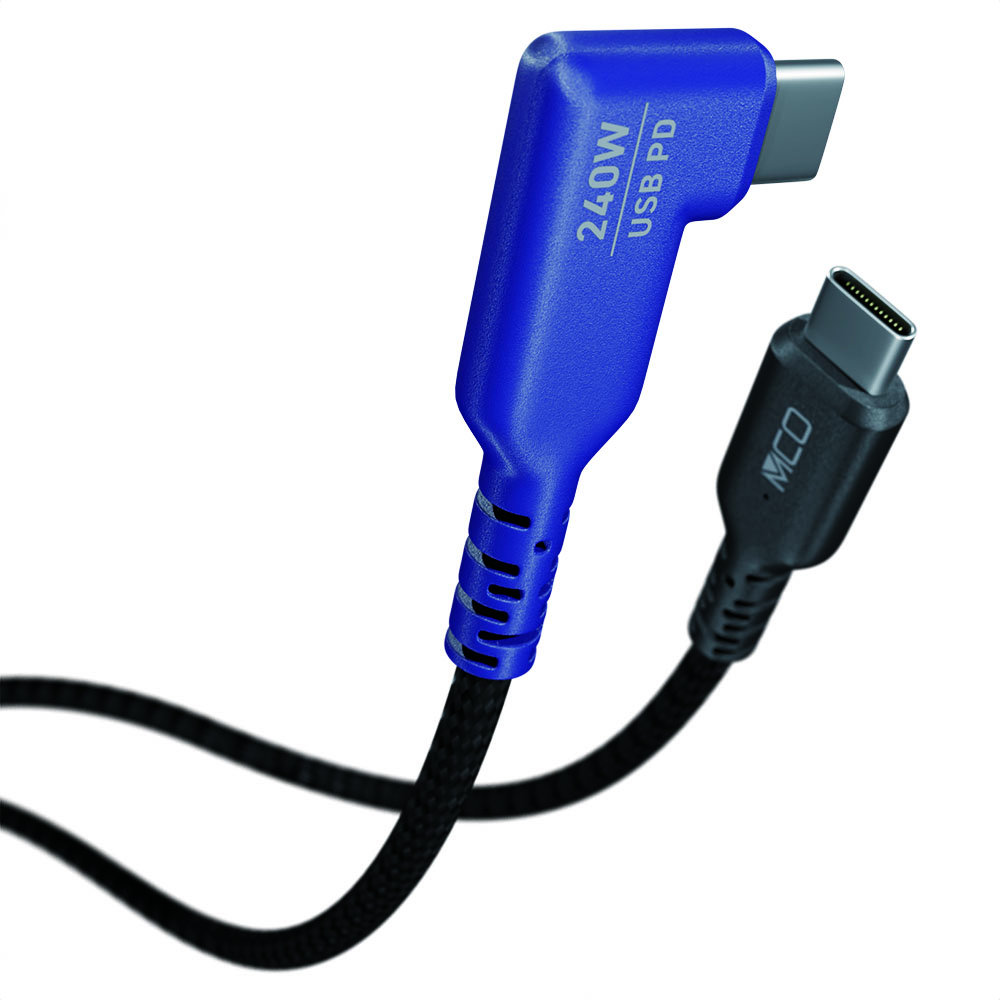 USB PD 240W 充電ケーブル L型 [UPD-2BXXL] | ナカバヤシ株式会社 MCOブランド